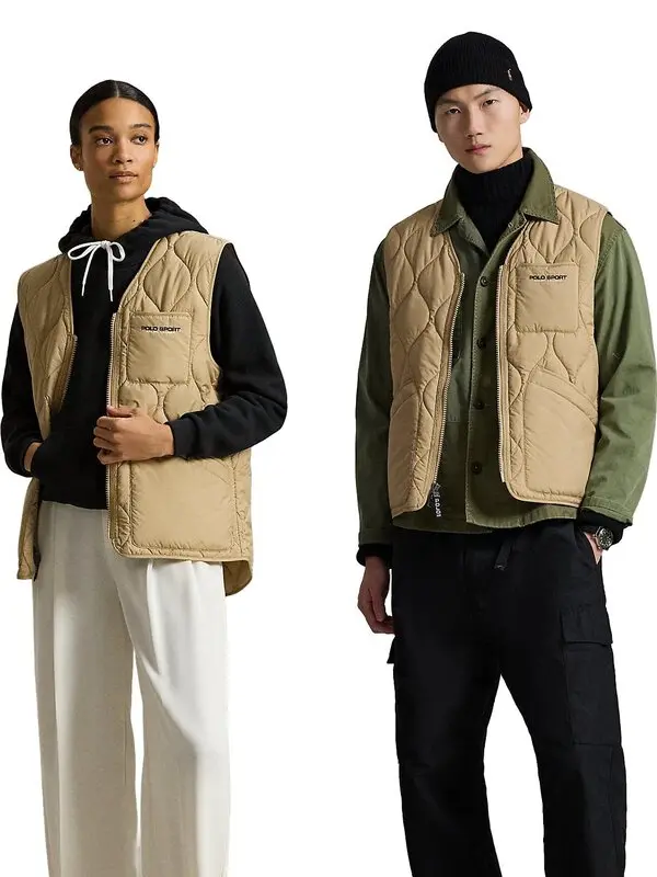 Ralph Lauren Polo Sport Quilted Vest - Vintage Khaki