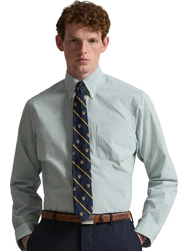 Ralph Lauren Classic Fit Checked Poplin Shirt - Essex Green Blue Multi