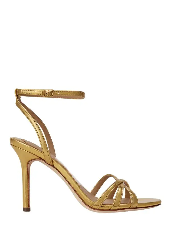Ralph Lauren Kendyl Metallic Nappa Leather Sandal - Modern Gold