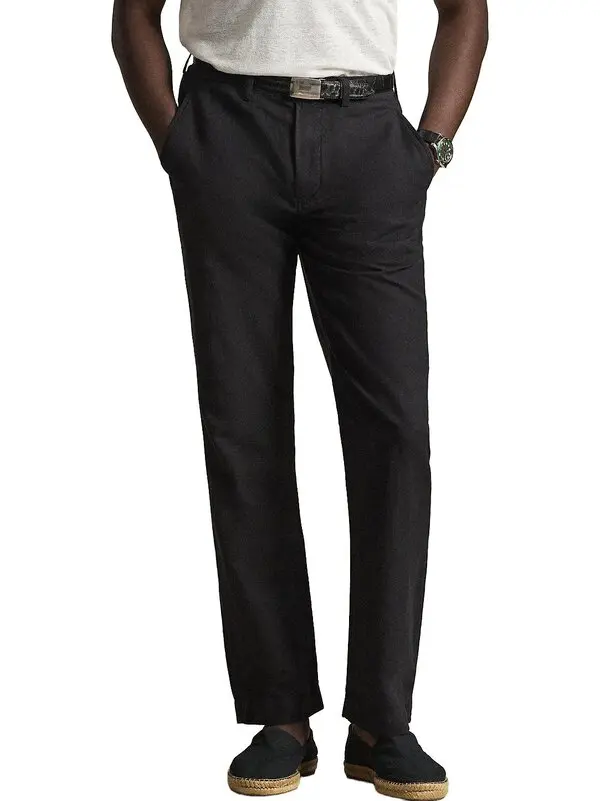 Ralph Lauren Classic Fit Linen-cotton Pant - Polo Black