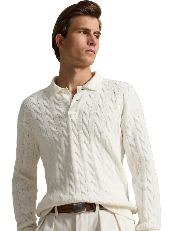 Ralph Lauren Relaxed Fit Cable-knit Cotton Sweater - Nevis