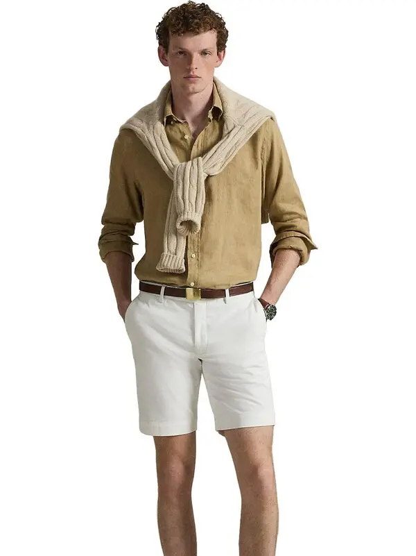 Ralph Lauren 9.5-inch Greenwich Slim Fit Chino Short - White