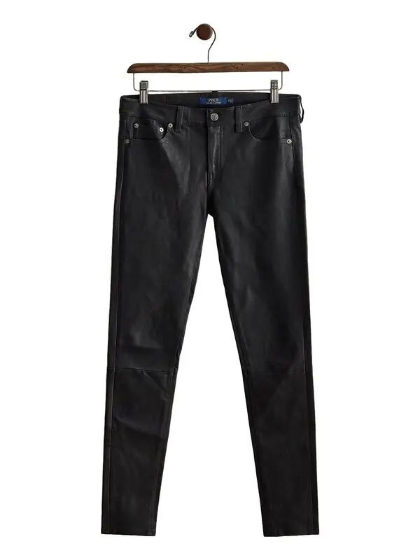 Ralph Lauren Lambskin Pants - Black