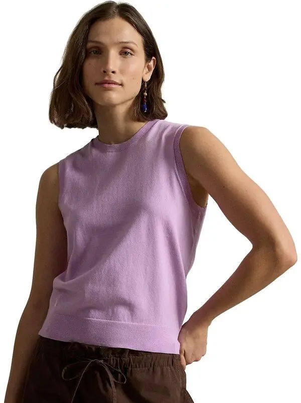 Ralph Lauren Sleeveless Crewneck Shell - Soft Lilac