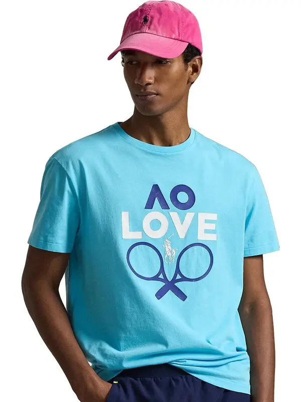 Ralph Lauren Australian Open Love T-shirt - Turquoise Nova