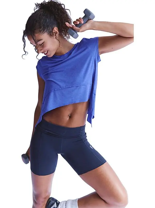 Free People Tempo Uv Protection Short Sleeve Tee - Pulse