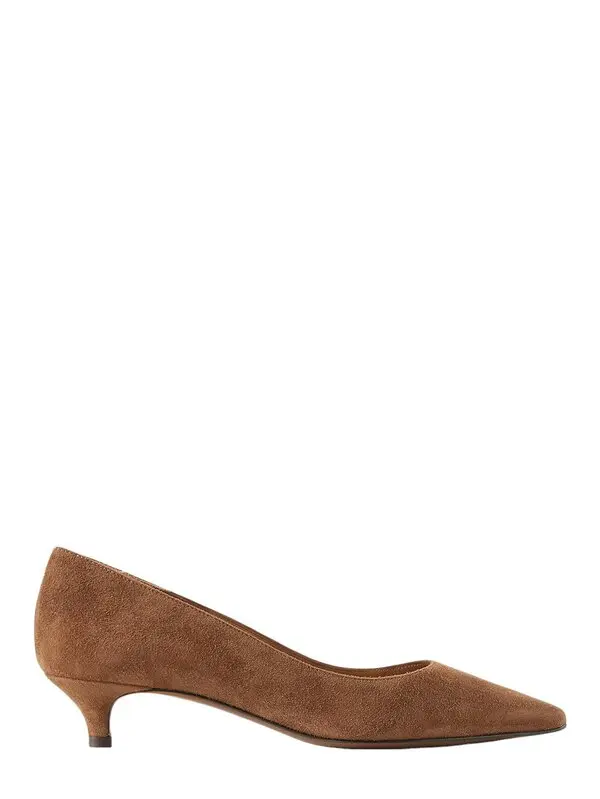 Ralph Lauren Tenney 35 Mm Goat-suede Pump - Cognac