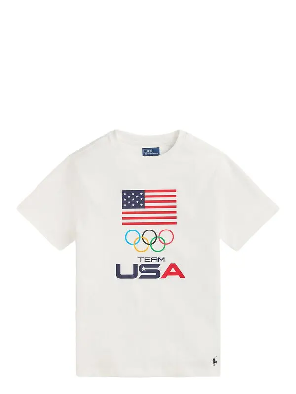 Ralph Lauren Team Usa Cotton Graphic Tee - White