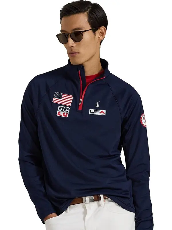 Ralph Lauren Team Usa Stretch Fleece Pullover - Refined Navy