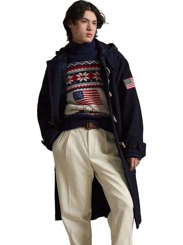 Ralph Lauren Team Usa Flagbearer Toggle Coat - Refined Navy
