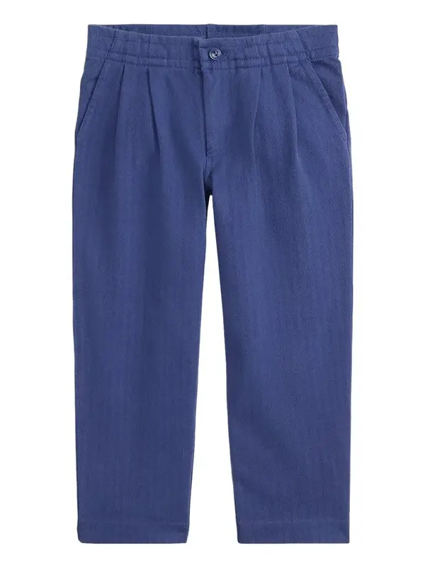 Ralph Lauren Knit Herringbone Trousers - Light Navy