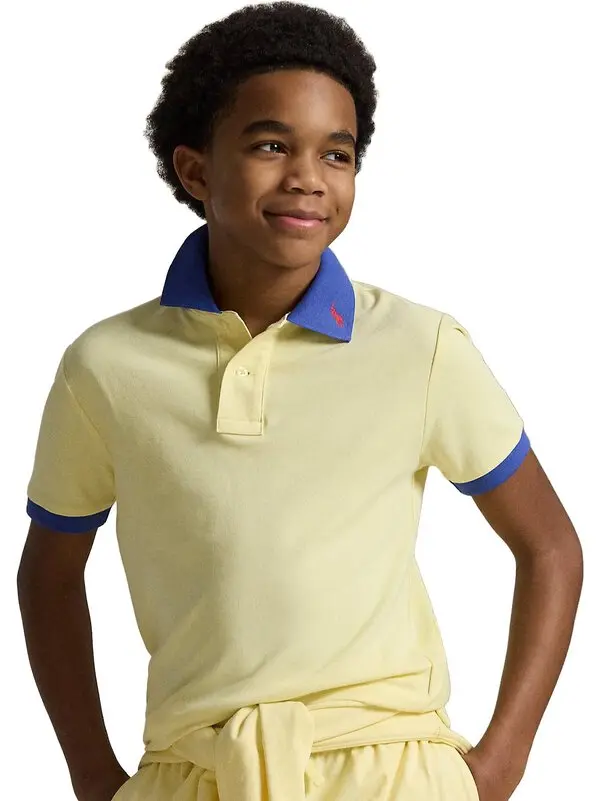 Ralph Lauren Stretch Cotton Mesh Polo Shirt - T Bird Yellow