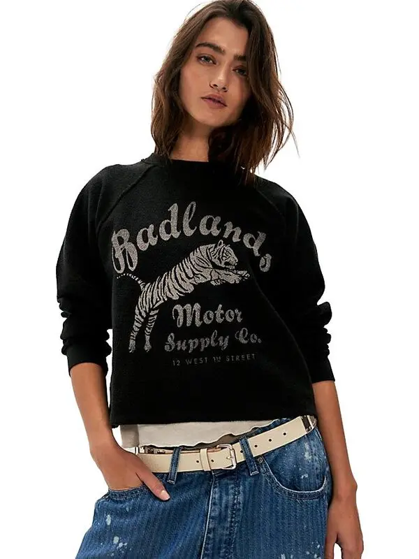 The Original Retro Brand Badlands Motor Company Pullover - Black