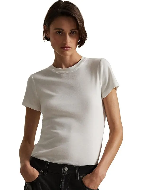 Ralph Lauren Slim Fit Stretch Cotton Tee - White