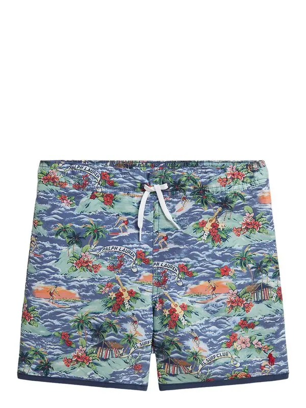 Ralph Lauren Tropical-print Swim Trunks - Surf Scenic Print