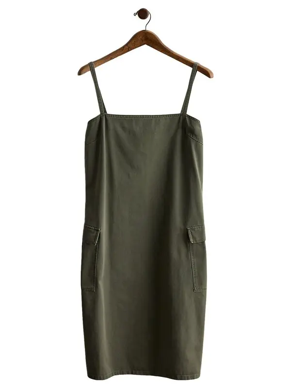 Ralph Lauren C. 2001 Cotton Cargo Dress - Grey