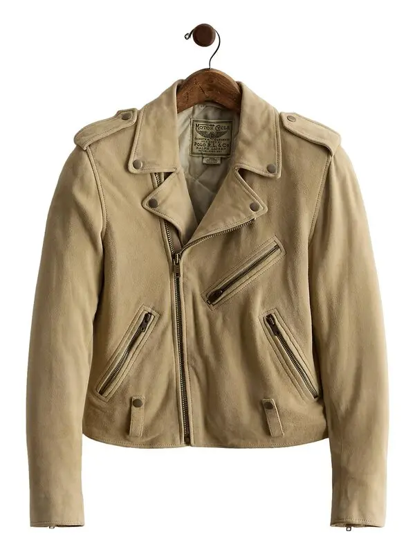 Ralph Lauren Suede Moto Jacket - Tan