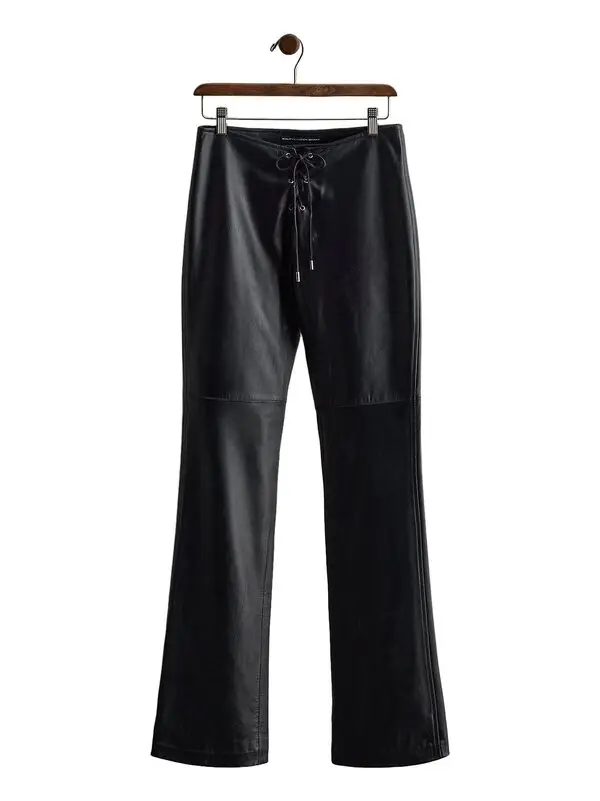 Ralph Lauren C. 1995 Lace-up Leather Pant - Black