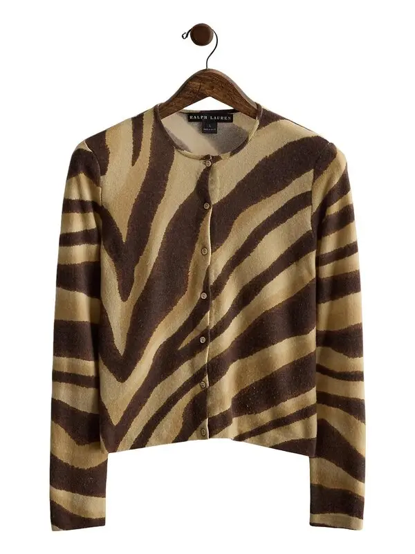 Ralph Lauren C. 2005 Zebra-print Cardigan - Multi