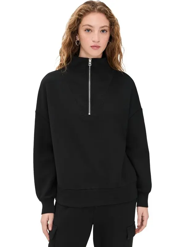 Varley Hawley Half-zip Sweatshirt - Black