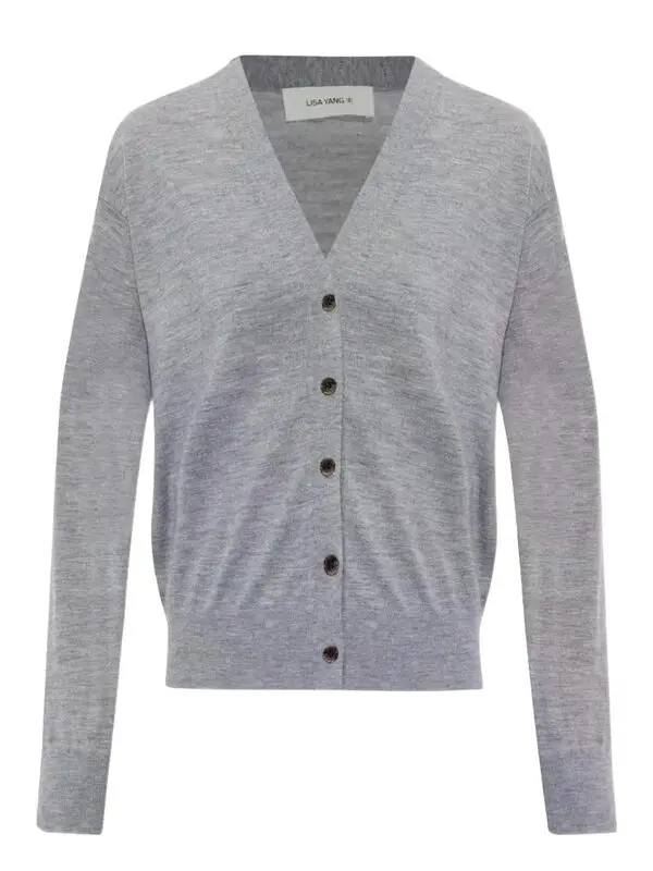 LISA YANG Buttoned V-neck Cardigan - Grey