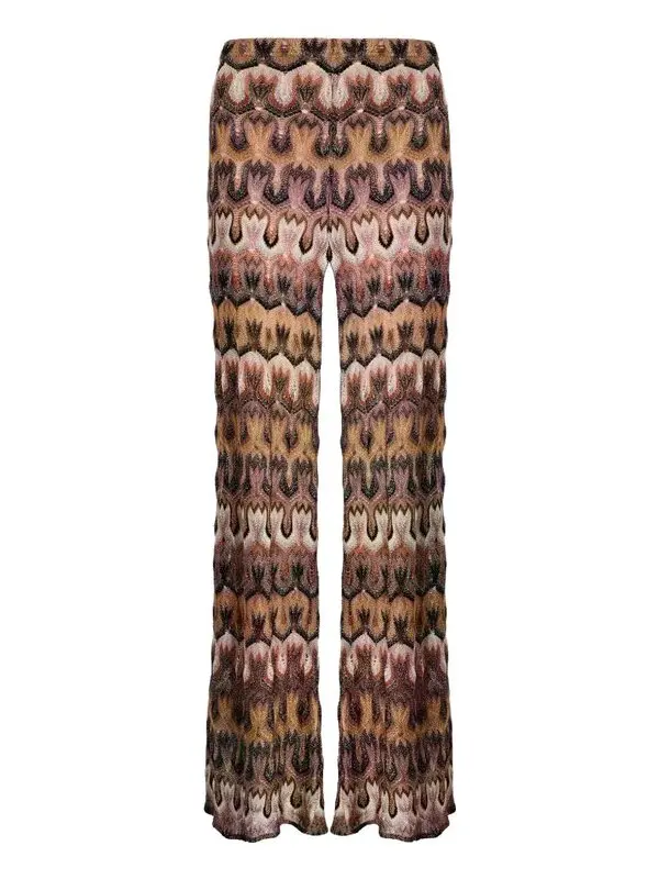 Missoni Patterned Wide Leg Trousers - Brown