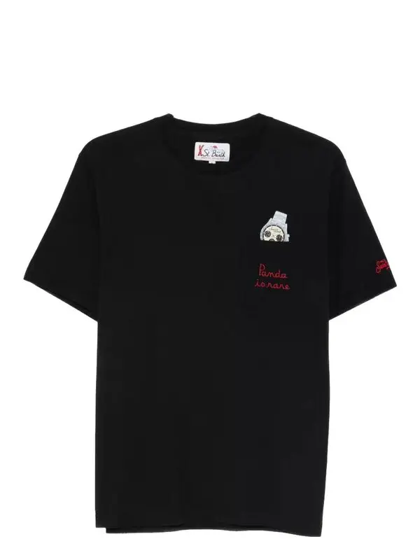 MC2 SAINT BARTH Connor Pocket-embroidery T-shirt - Black