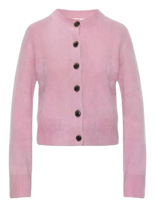 LISA YANG Brushed Button Cardigan - Pink