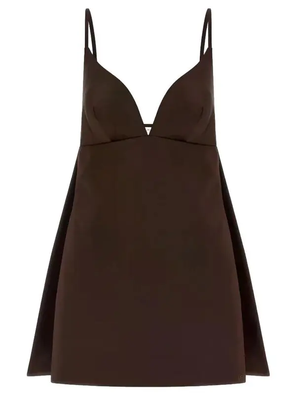 Elisabetta Franchi Duchesse Mini Dress - Brown