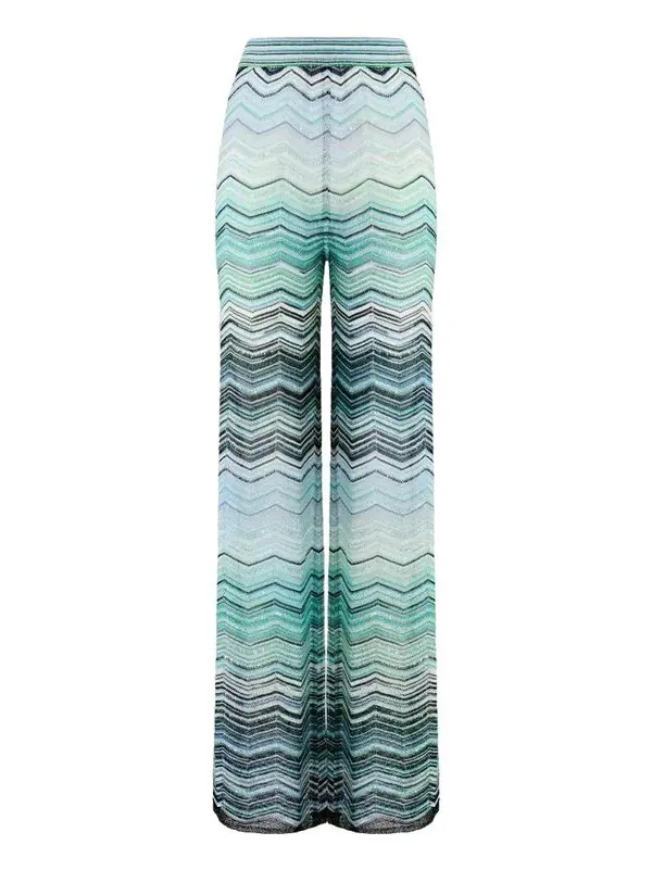 Missoni Chevron-pattern Trousers - Blue