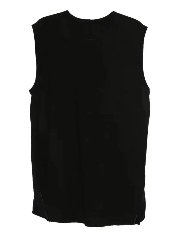 ISAAC SELLAM EXPERIENCE Frayed-hem Tank Top - Black