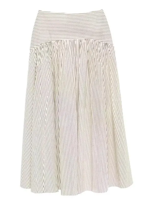 Staud Panelled Midi Skirt - Neutrals