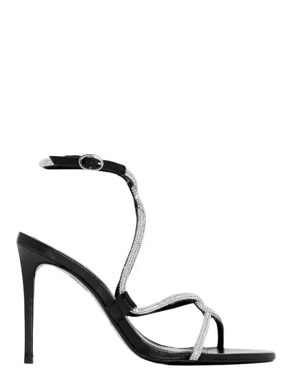 Schutz 100mm Crystal-embellished Heeled Sandals - Black