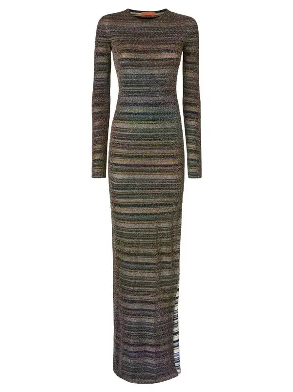 Missoni Striped Maxi Dress - Brown