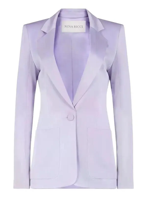 Nina Ricci Crepe Satin Blazer - Purple