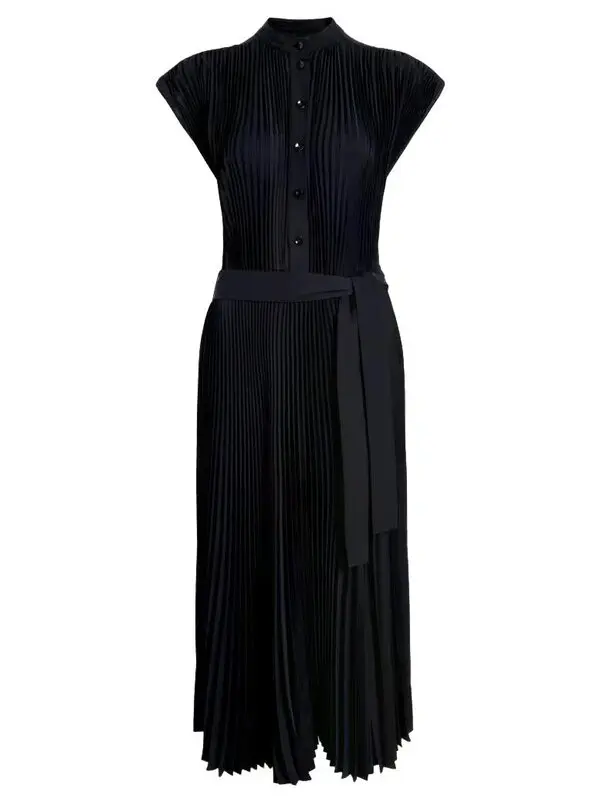 Proenza Schouler Farah Pleated Midi Dress - Black