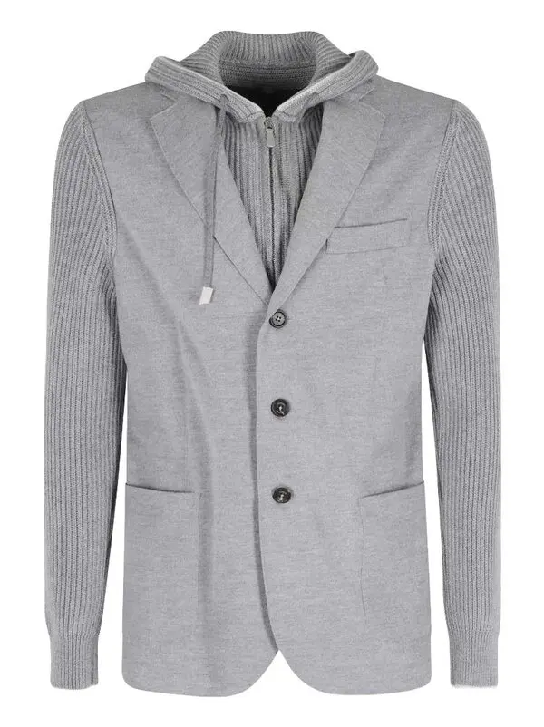 Eleventy Paneled Jacket - Grey