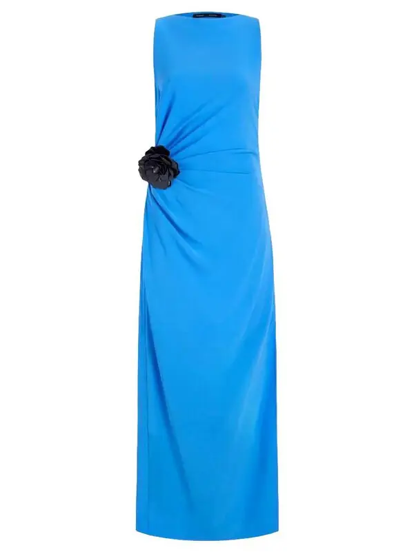 Proenza Schouler Indria Flower-detail Maxi Dress - Blue