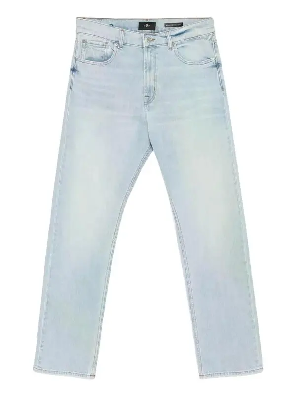 7 For All Mankind Straight Denim Jeans - Blue