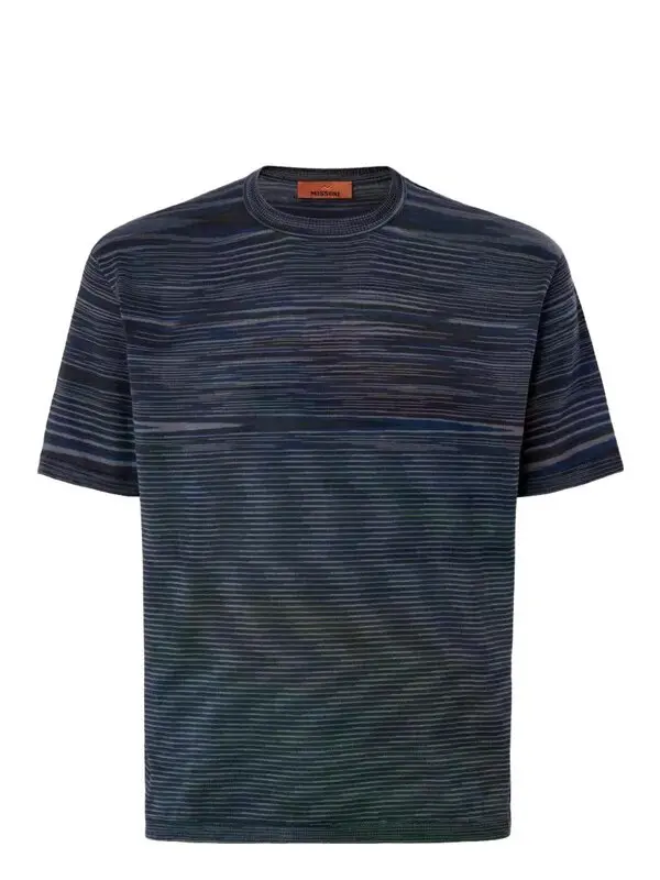 Missoni Striped Crew-neck T-shirt - Blue