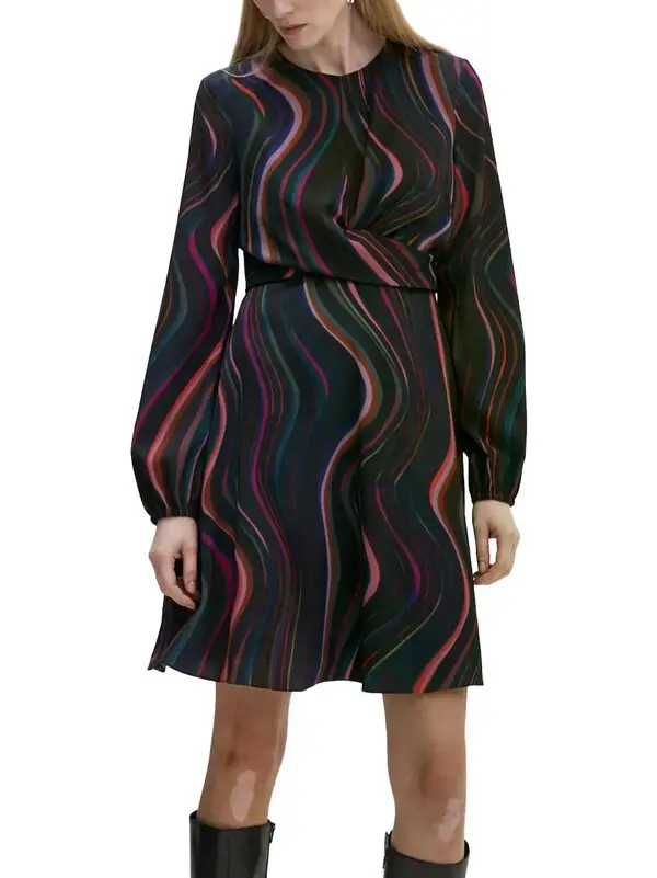 Paul Smith Patterned Mini Dress - Black