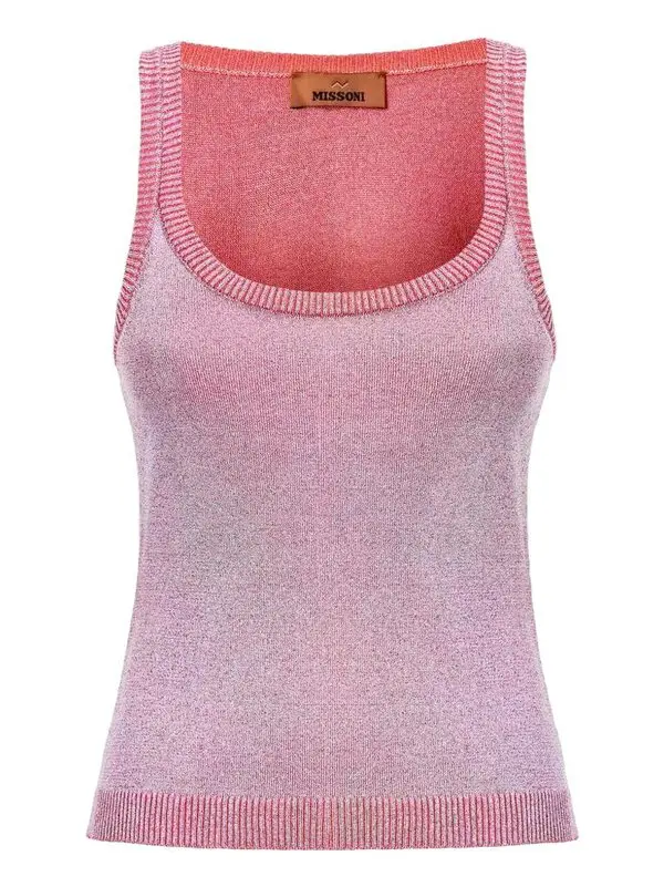 Missoni Scoop-neck Knitted Tank Top - Pink
