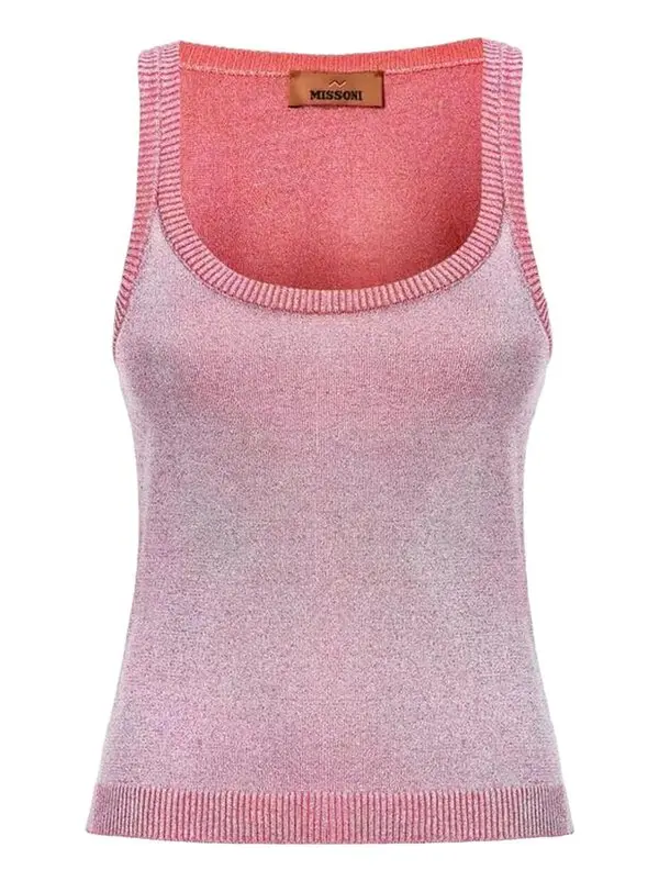 Missoni Scoop-neck Knitted Tank Top - Pink