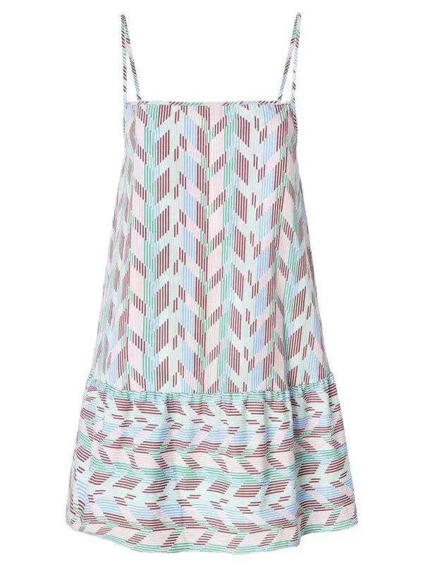 Missoni Chevron-patterned Mini Dress - Blue