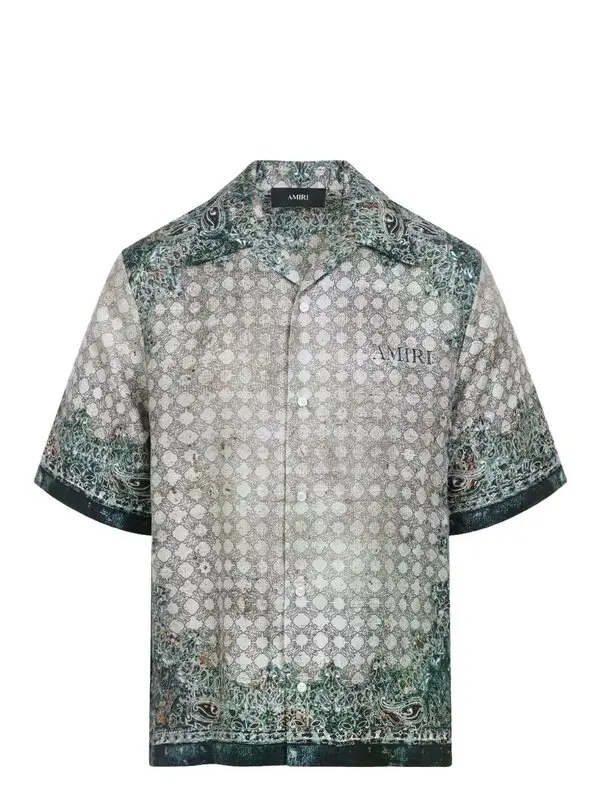 Amiri Patterned Silk Shirt - Neutrals