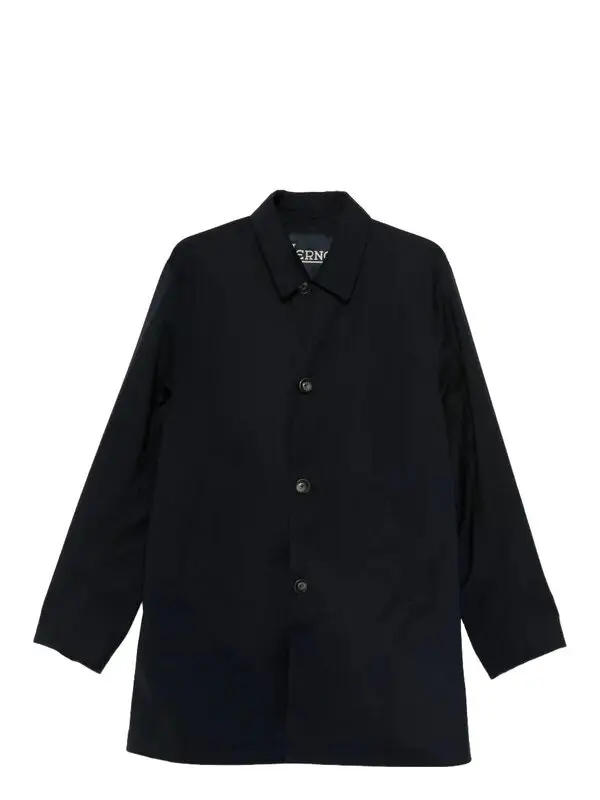 Herno Button-front Raincoat - Blue