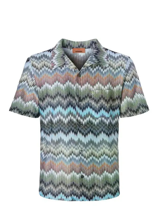 Missoni Zig-zag Short-sleeve Shirt - Blue