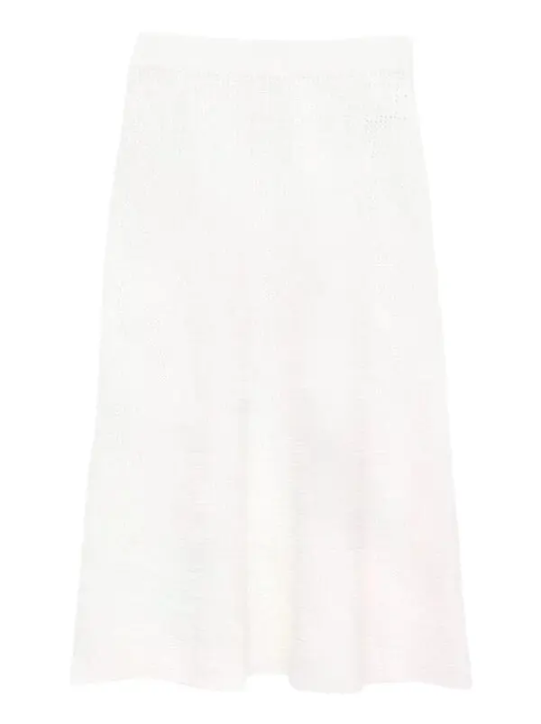 P.a.r.o.s.h Renfield Knitted Midi Skirt - White
