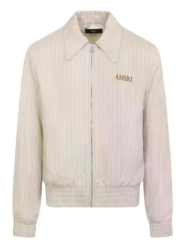 Amiri Striped Zip-up Jacket - Neutrals