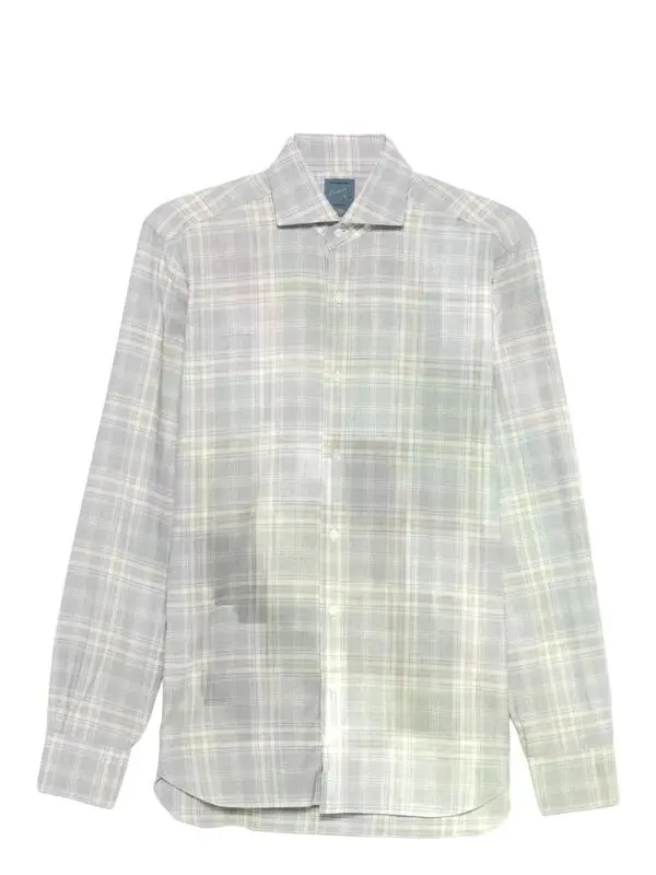BARBA NAPOLI Plaid Buttoned Shirt - Grey